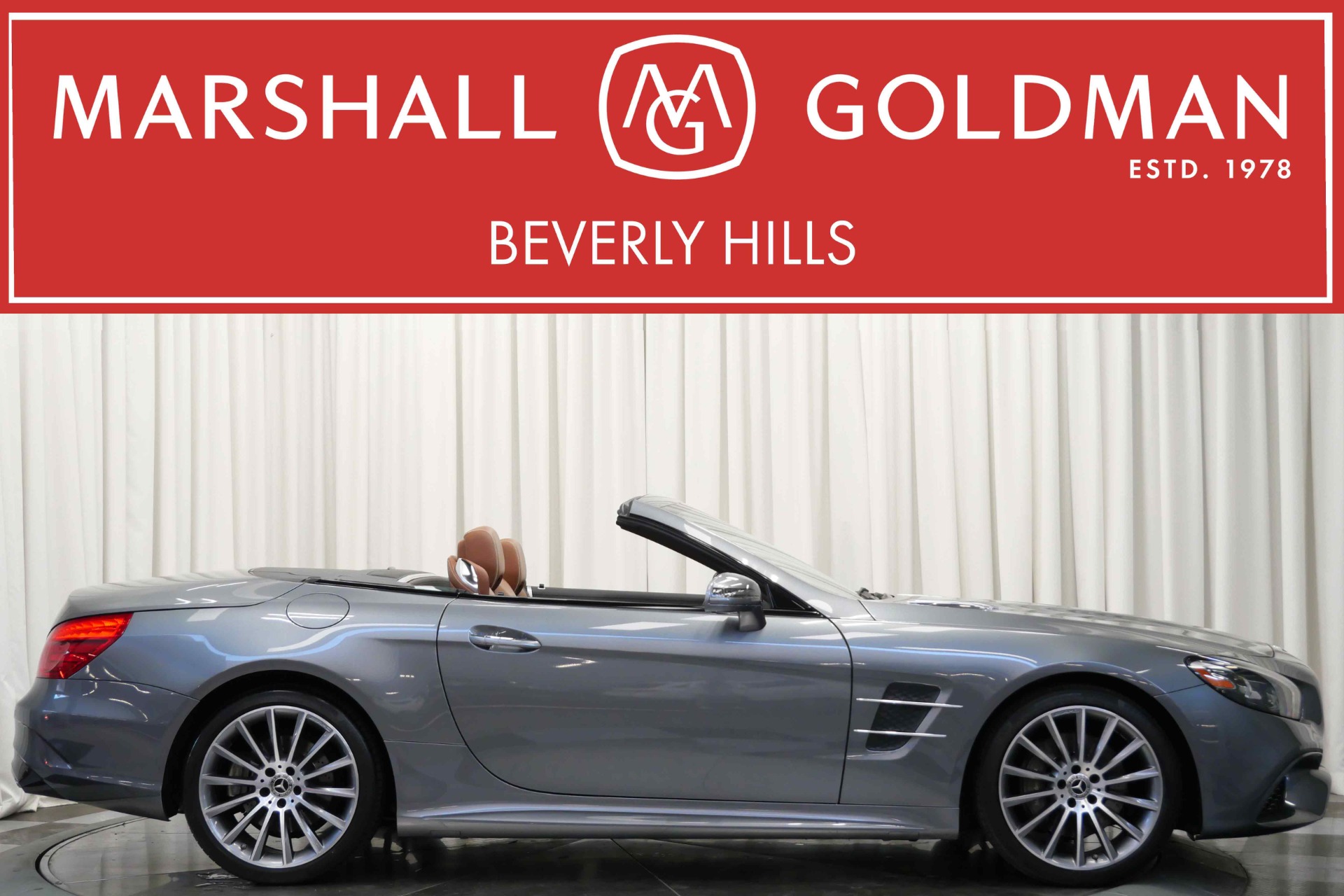 Selenite Grey Metallic 2019 Mercedes-Benz SL 550 For Sale - Stock ...